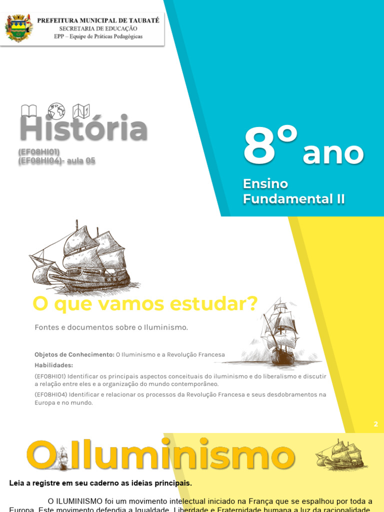 8 Ano HISTôRIA Ativ. 07 Iluminismo | PDF | Iluminismo | Política