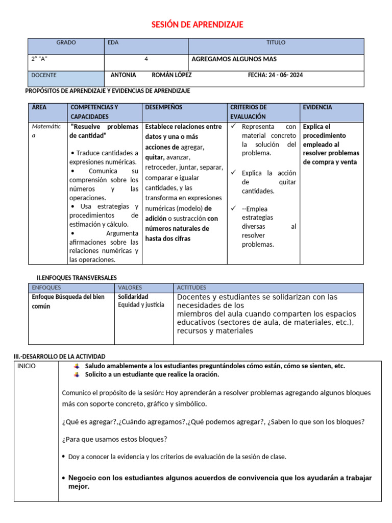 Sesión Agregamos Algunos Mas | PDF