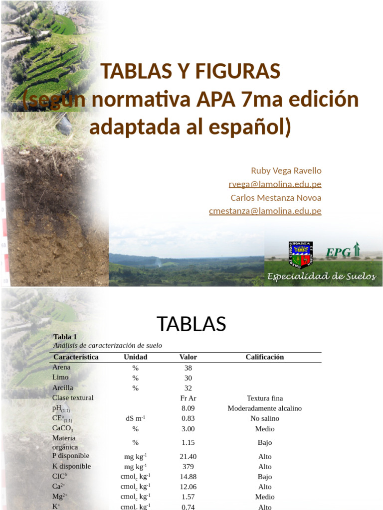 3.1 Tablas y Figuras (Apa) | PDF | Materiales naturales | Suelo