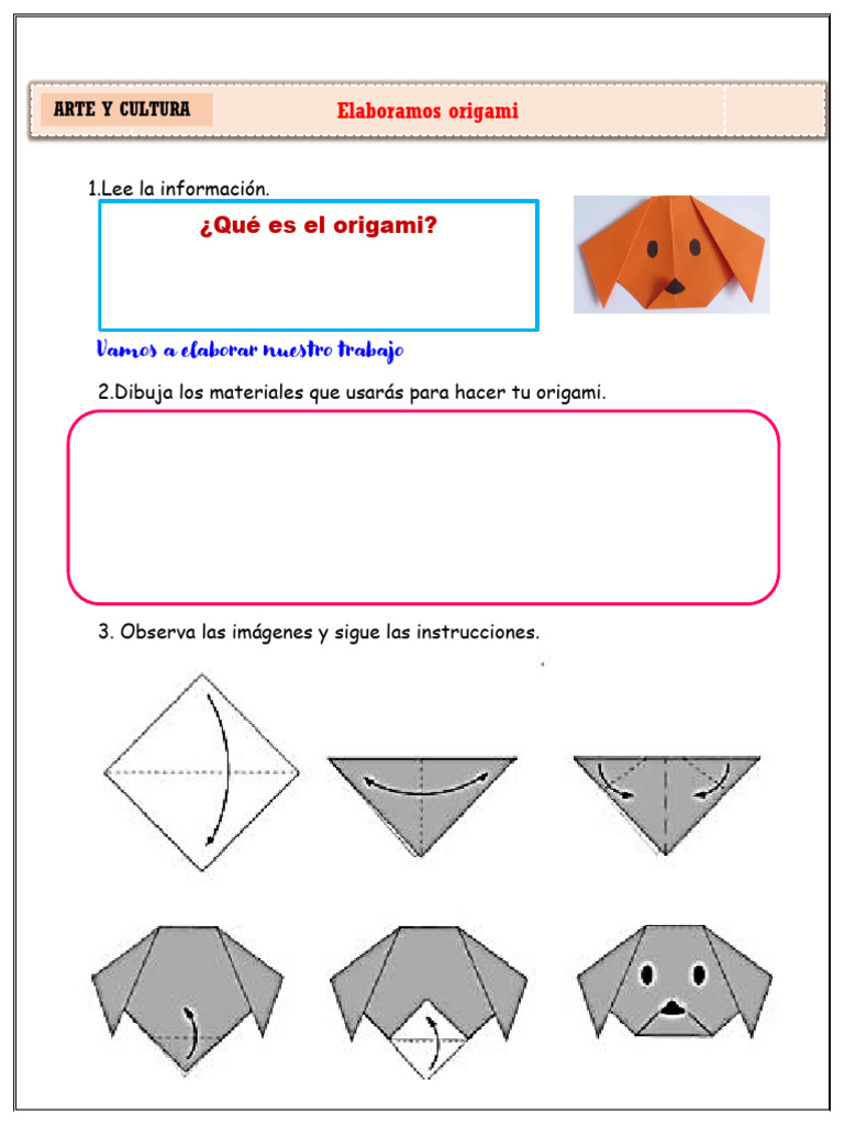 FICHA Elaboramos origami | PDF
