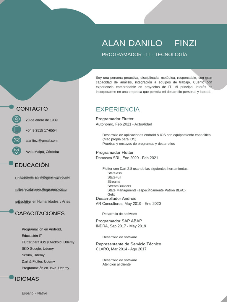 CV Alan Danilo Finzi | PDF