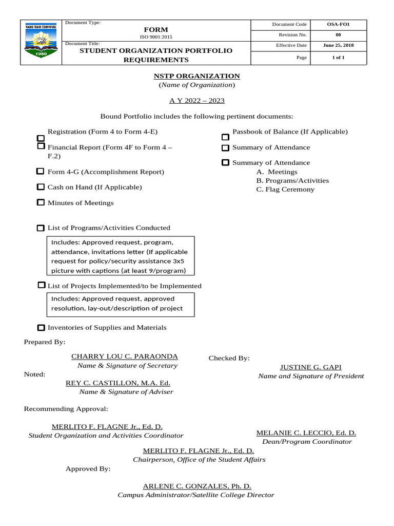 NSTP Portfolio | PDF