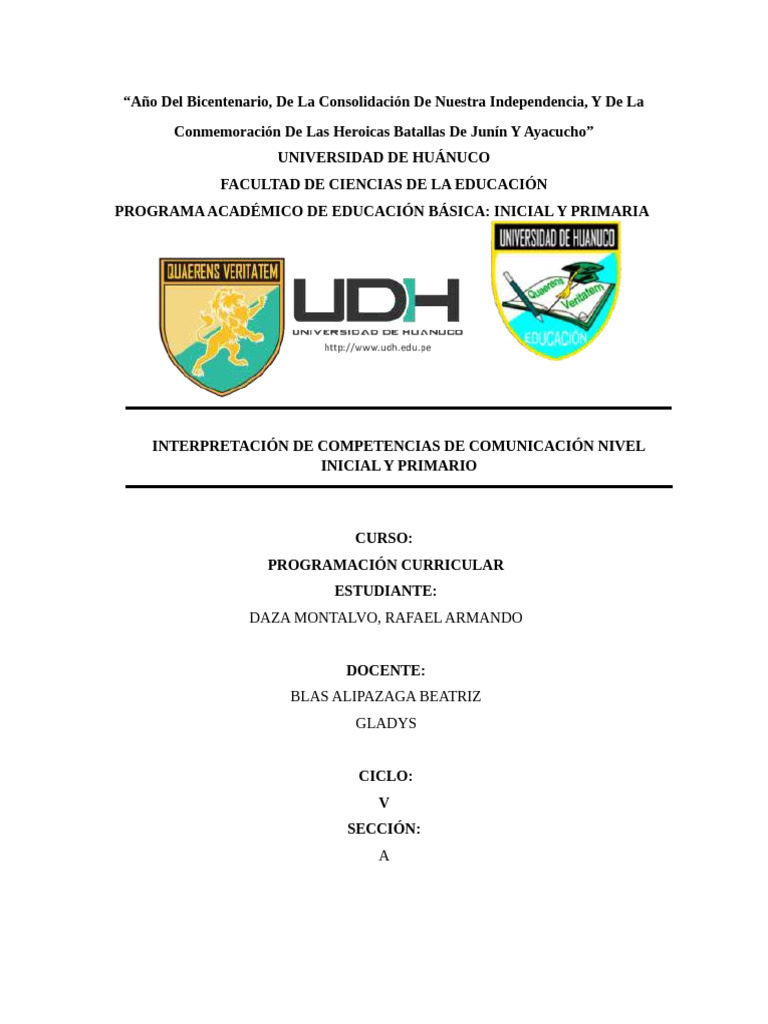 TRABAJO de Programacion Curricular Terminado | PDF