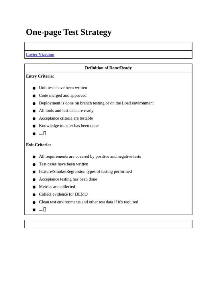 UCV ReArchitecture Enabler Orchestration One Page Test Strategy | PDF