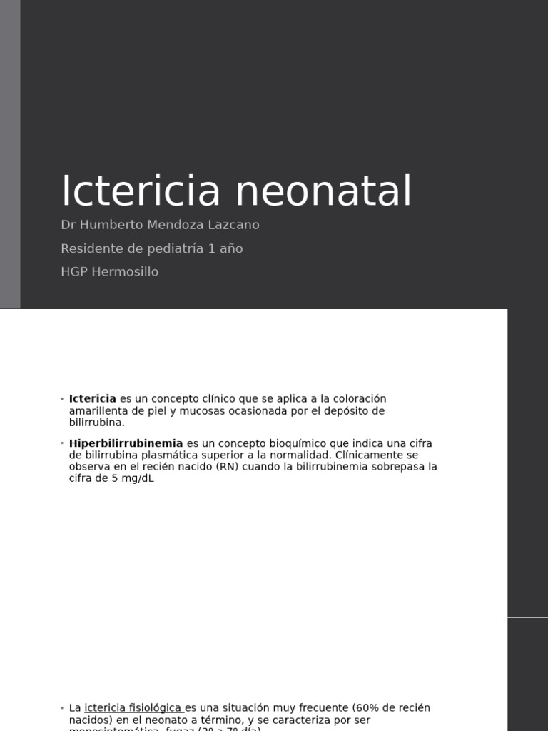 Ictericia Neonatal | PDF