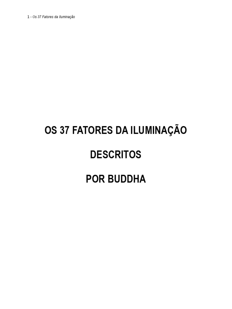 37 Factors To Enlightenment PORT | PDF