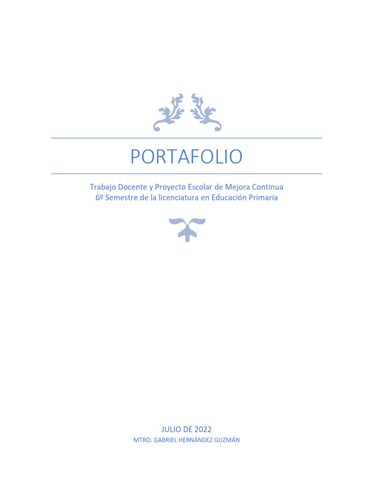 Portafolio de Evidencias Del Curso | PDF | Maestros | Arte