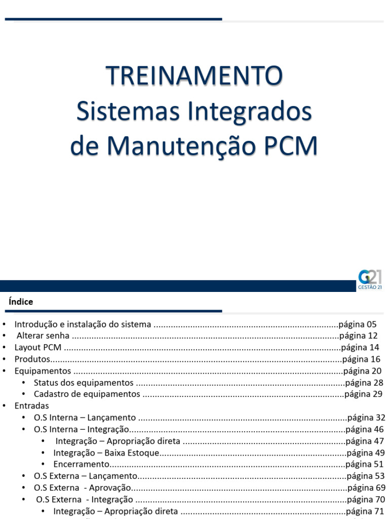 Treinamento PCM 2024 | PDF