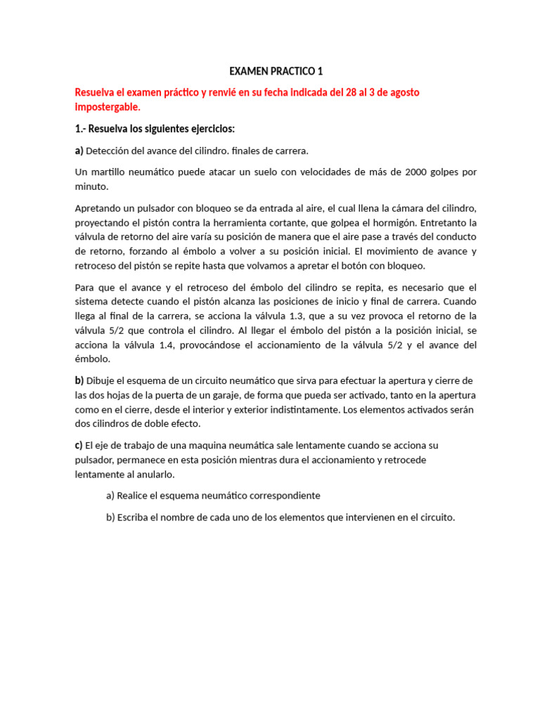 Examen Practico 1QQ | PDF