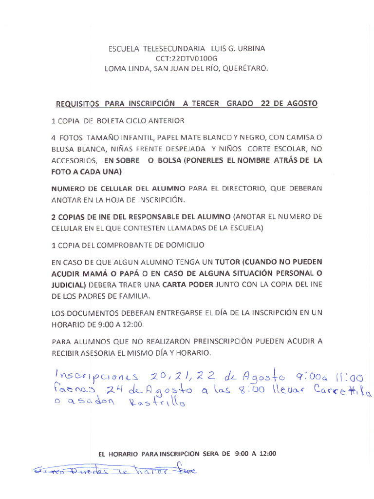 Telesecundaria Luis G. Urbina | PDF