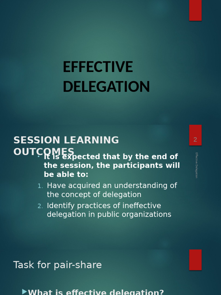 Effective Delegation | PDF