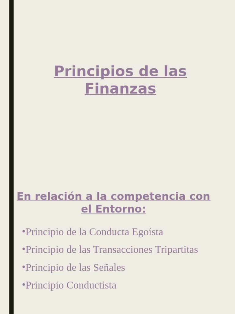 Principios de Las Finanzas | PDF
