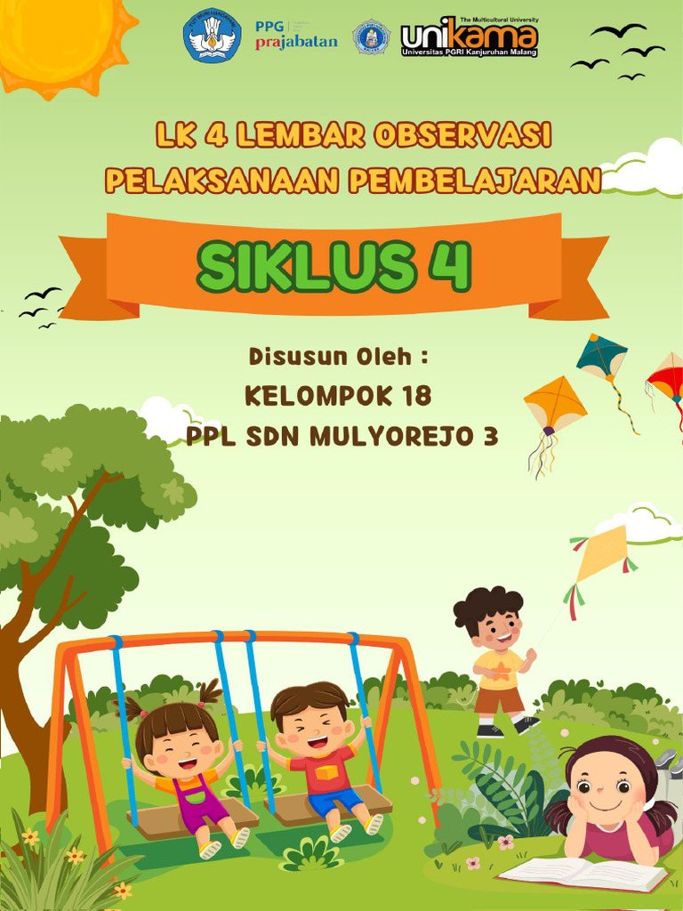 LK 4 - Observasi Pelaksanaan - PPL Ii (Siklus 4 Mandiri PTK 1B) | PDF