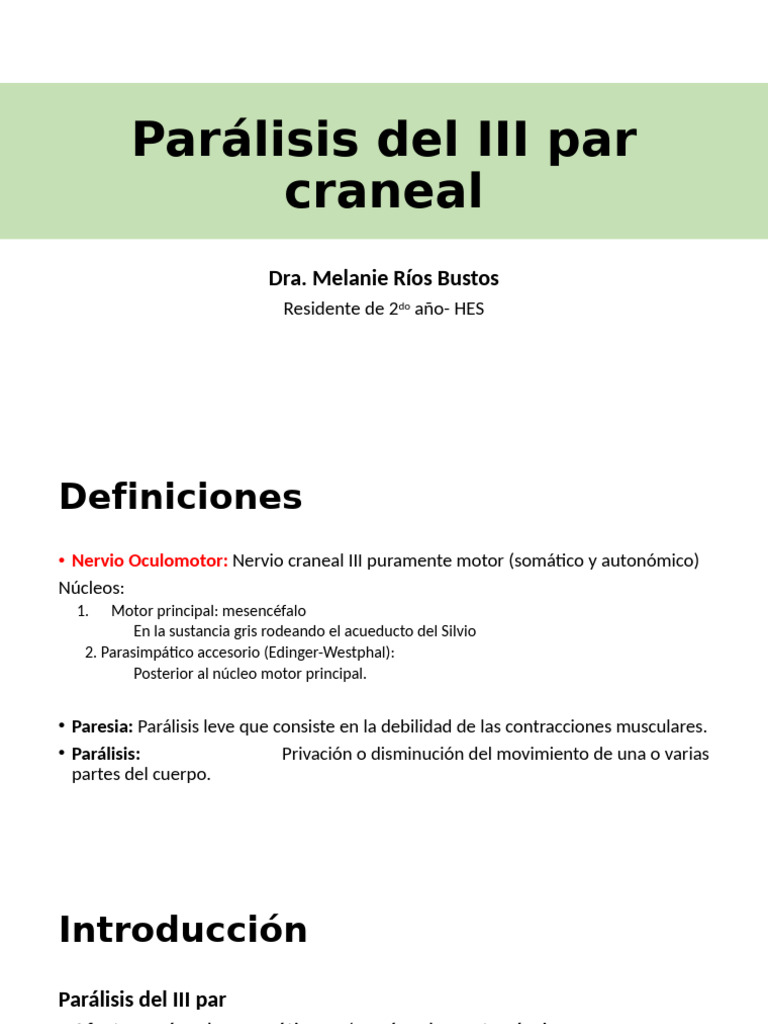 Paralisis Del III MRB | PDF
