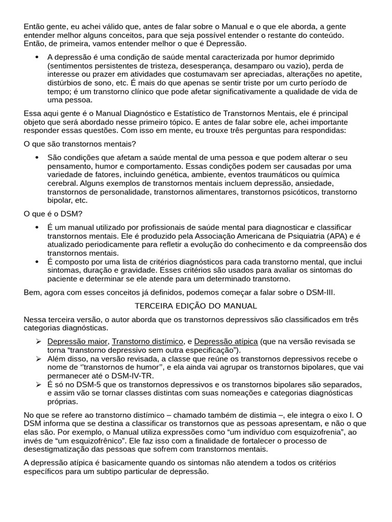 Resumo DSM | PDF