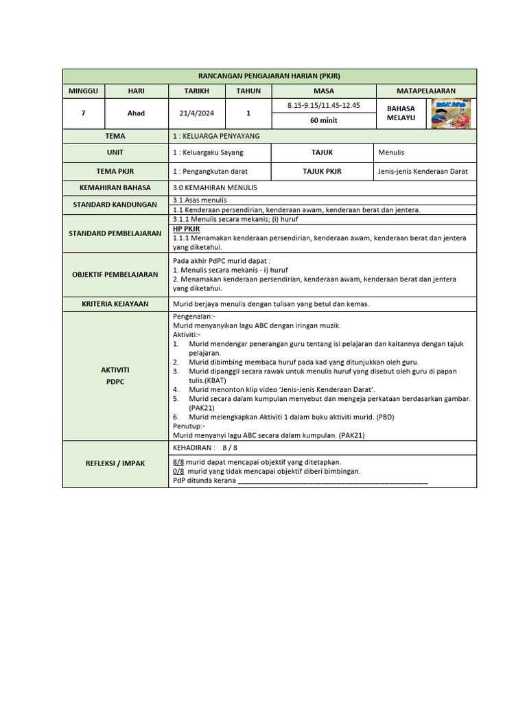 RPH Minggu 7 2024 | PDF