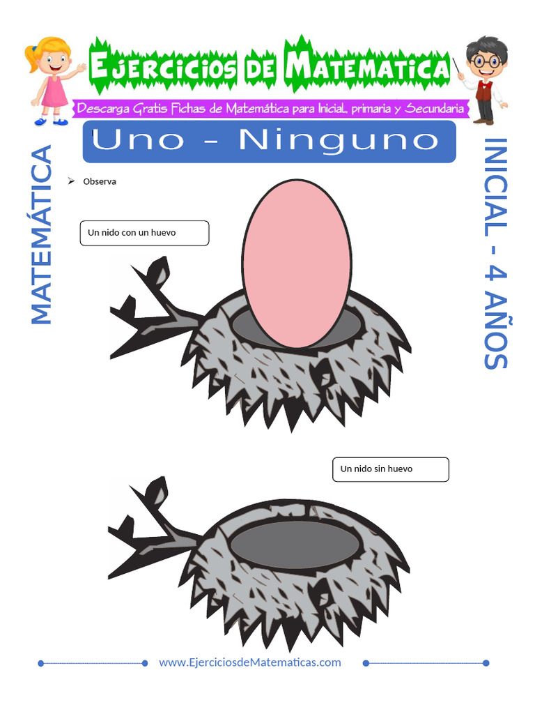 Actividades-de-Uno-y-Ninguno-para-Niños-de-4-Años | PDF