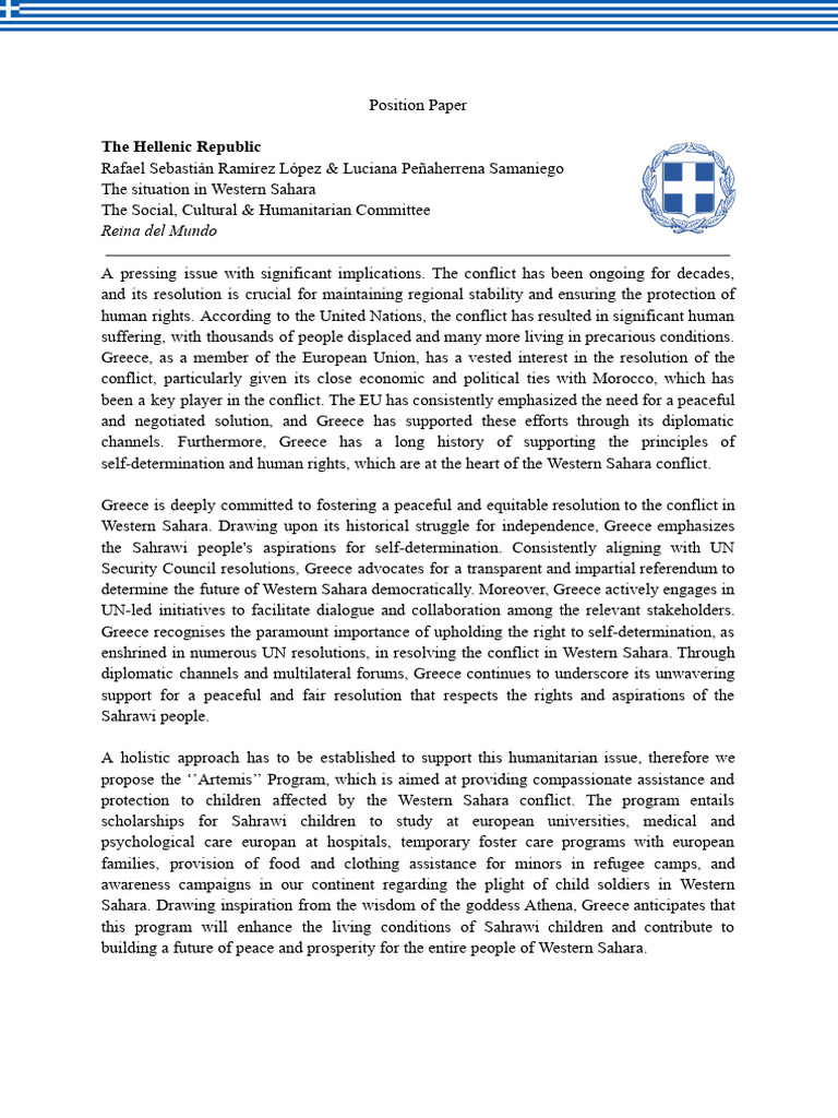 Position Paper Greece | PDF
