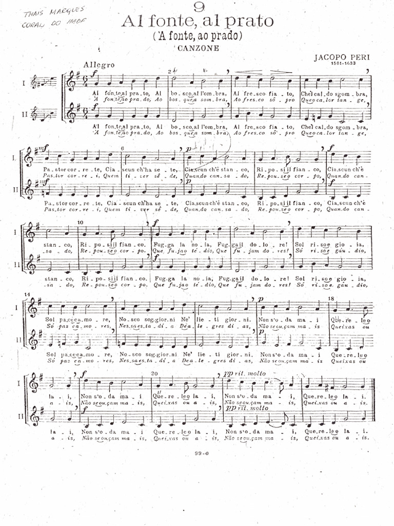 Al Fonte, Al Prato | PDF