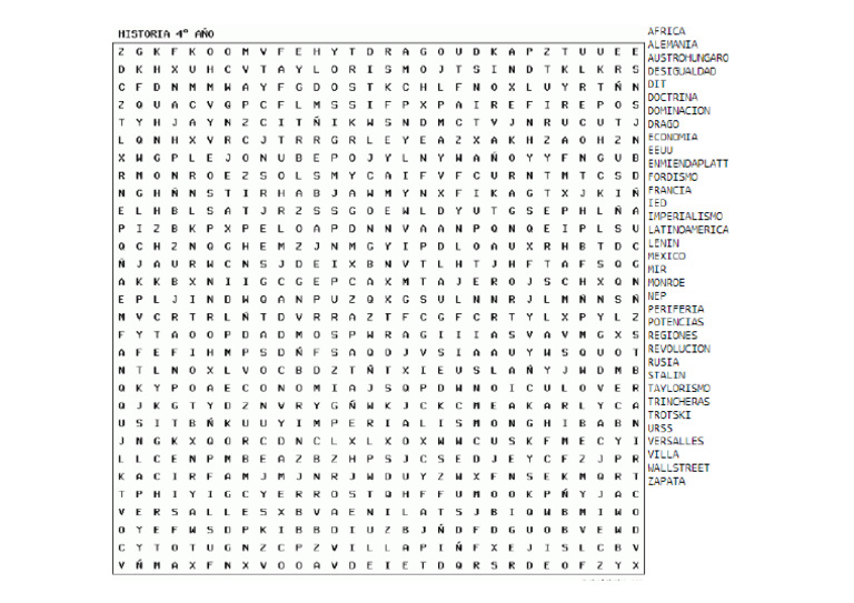 Sopa de Letras 4° | PDF