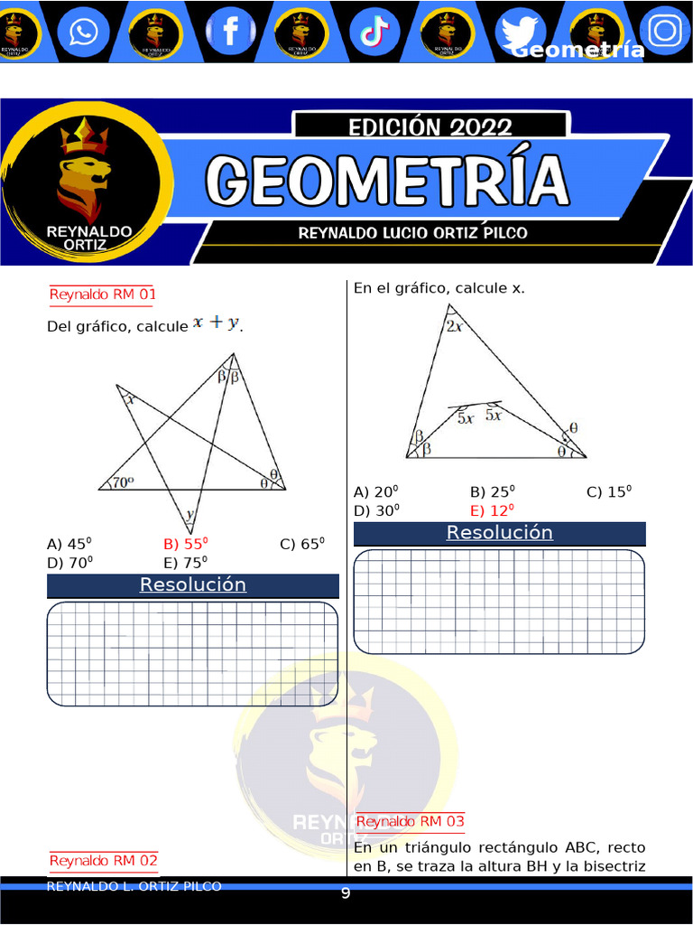 Lineas Notables Asociadas Al Triangulo | PDF | Triángulo | Matemática ...