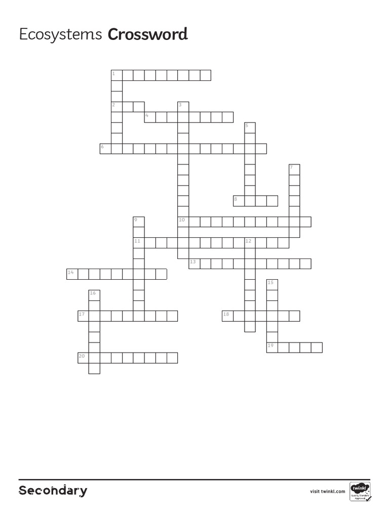 Ecosystem Crossword | PDF