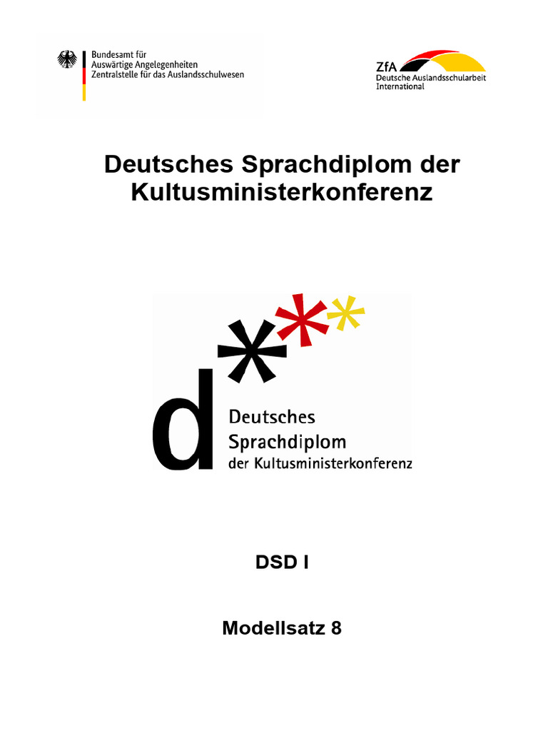 Modellsatz 8 - DSD I | PDF