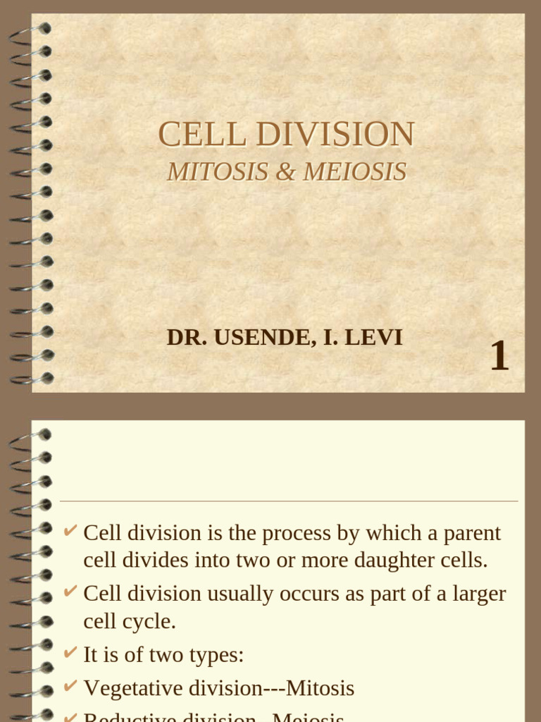 Cell Division Mitosis and Meiosis | PDF