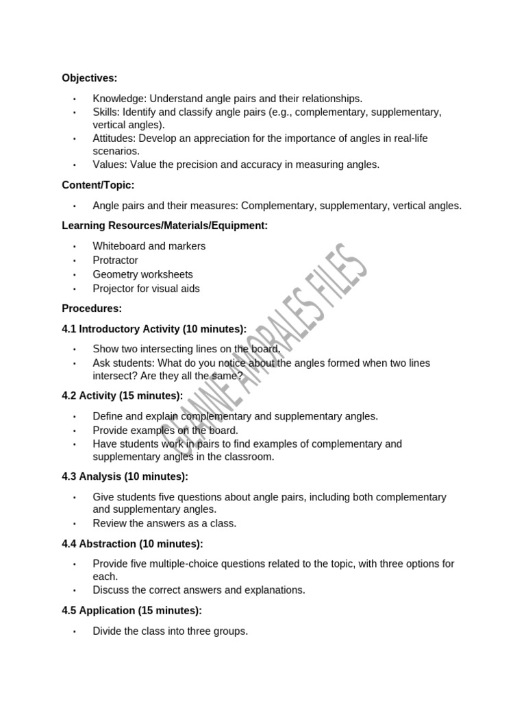 Understand Angle Pairs and Their Relationships | PDF