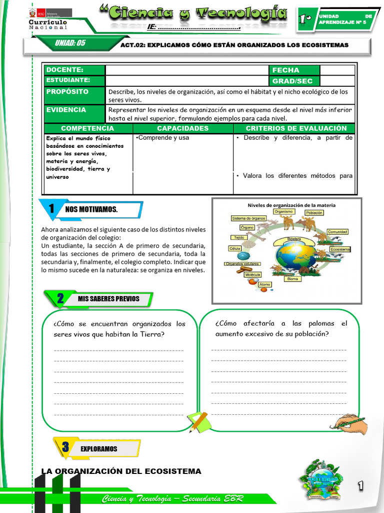 A-1º Act 2 Cyt Und 5 - Sem 1 | PDF
