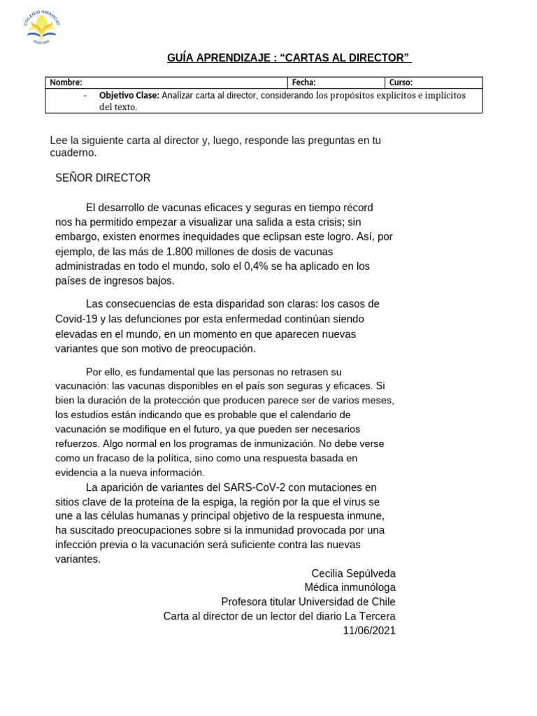 8°guia Cartas Al Director | PDF