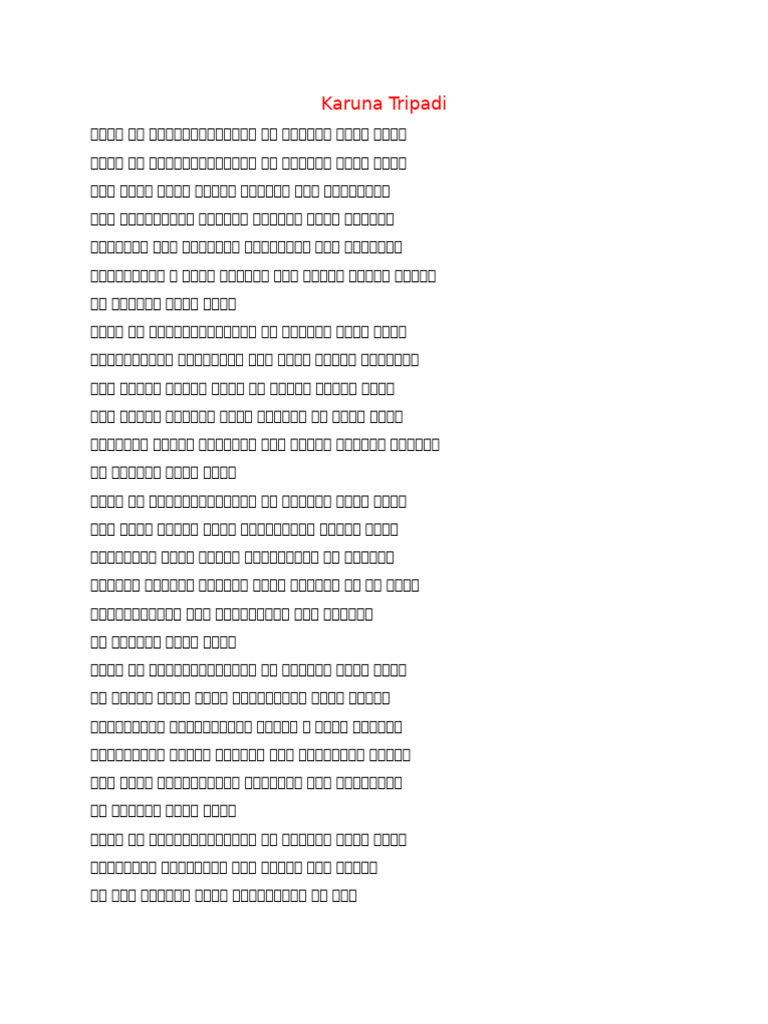 Karuna Tripadi | PDF