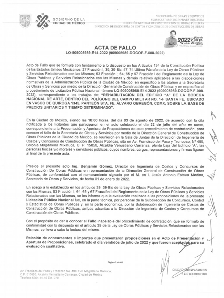 Acta de Fallo LPN F 008 2022 | PDF