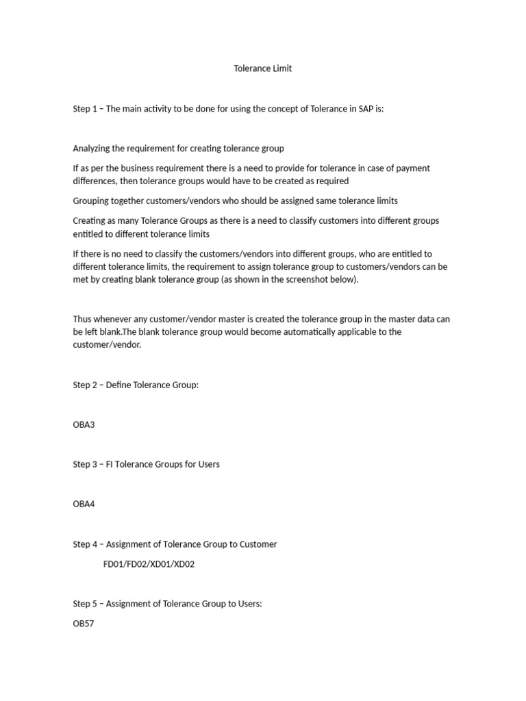 Tolerance Limit | PDF