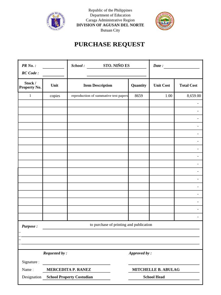 3 Purchase Request Form | PDF 3 Purchase Request Form | PDF