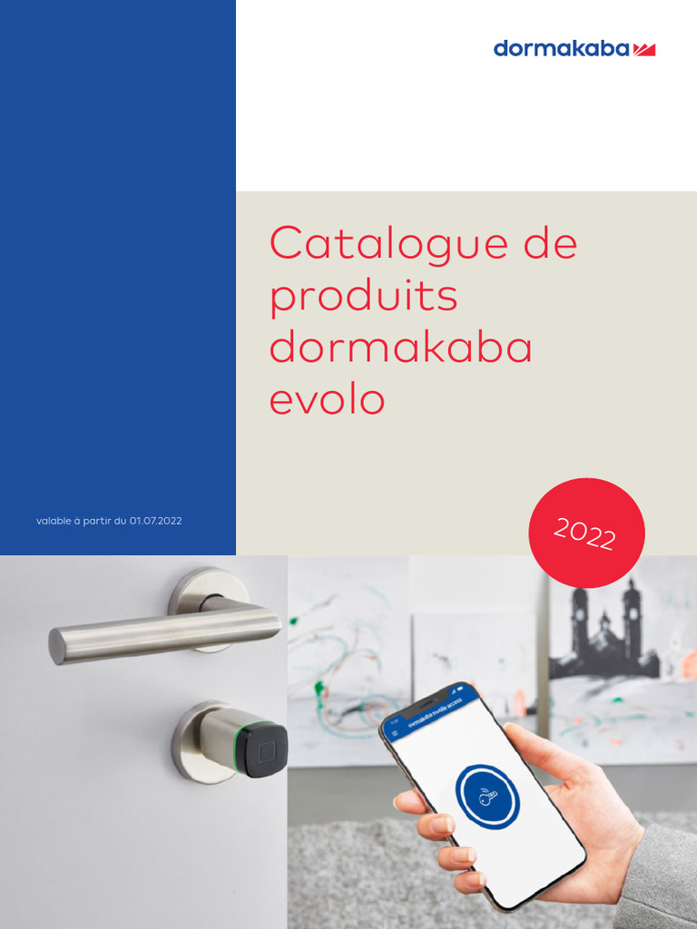 Dormakaba Evolo Produktkatalog 2022 FR | PDF