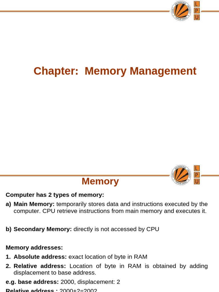 Memory Management Unit 5 | PDF