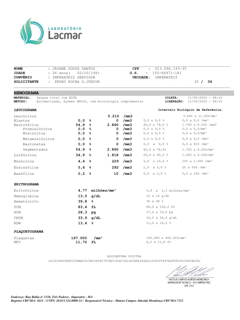 Hemograma: Leucograma | PDF