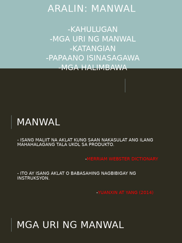 MANWAL | PDF