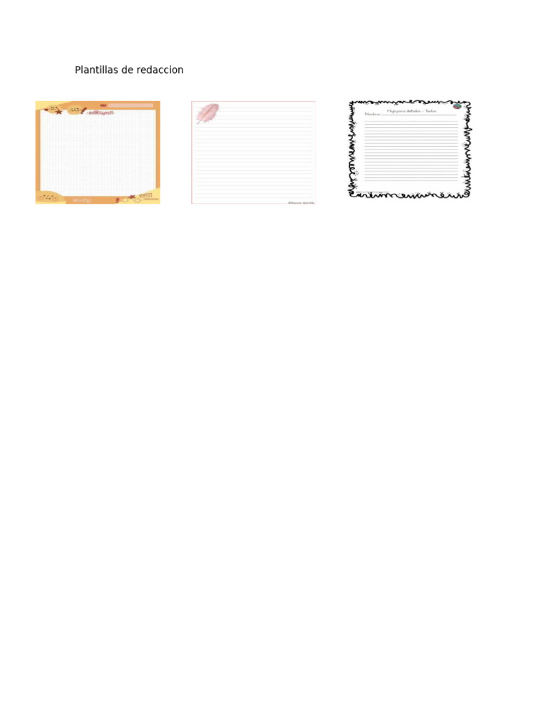 Plantillas de Redaccion | PDF