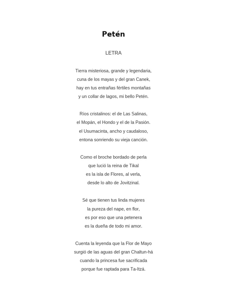 Canciones de Petén | PDF