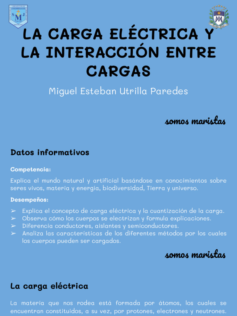 La Carga Eléctrica y La Interacción Entre Cargas | PDF
