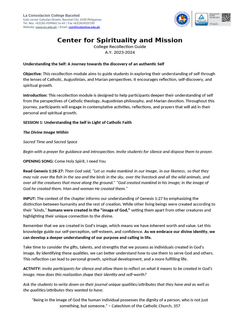 Recollection Module 1st and 2nd Year | PDF