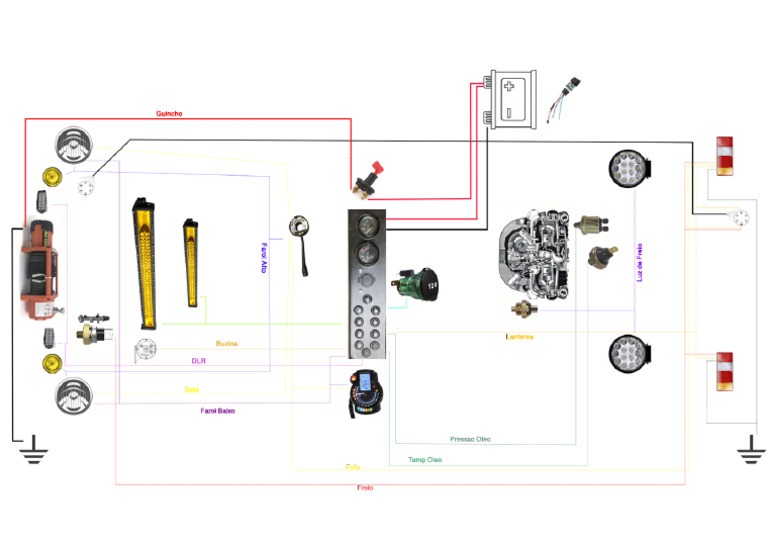 Esquema Eletrico para Gaiola Baseado No Fusca | PDF