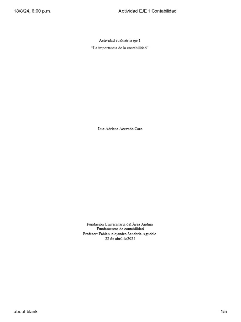 Actividad Contable | PDF | Contabilidad | Business