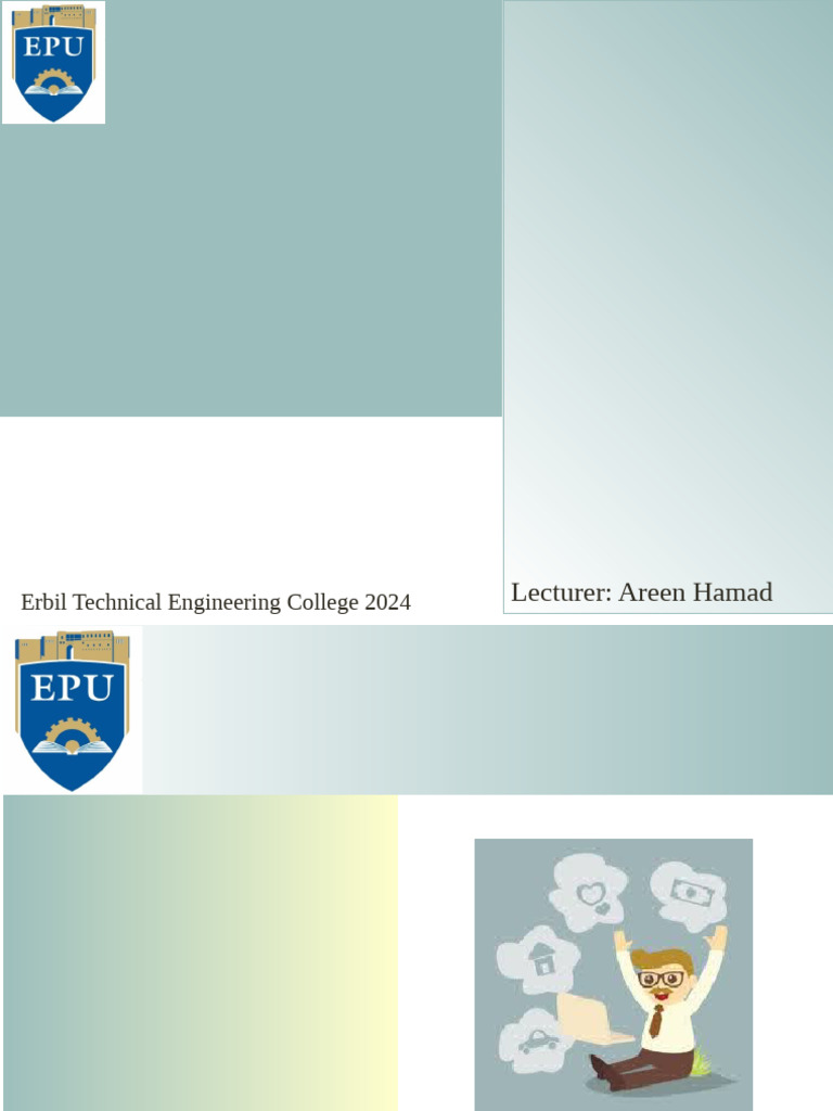 Lecturer: Areen Hamad: Erbil Technical Engineering College 2024 | PDF