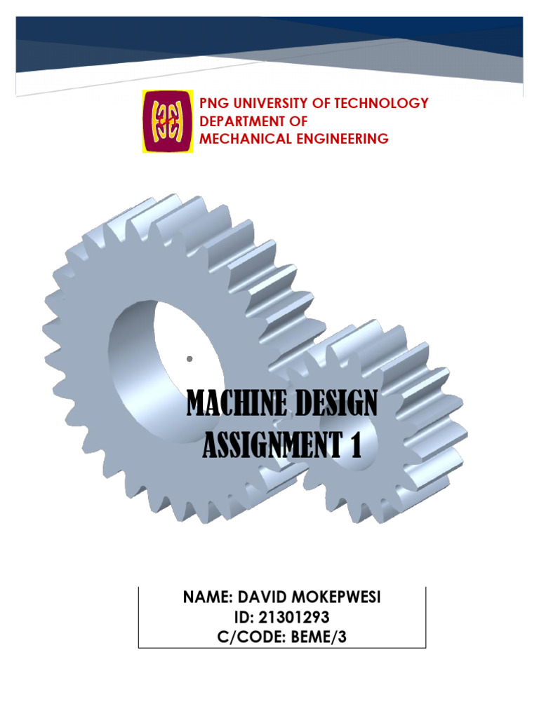 Assignment 1_MACHINE DESIGN | PDF