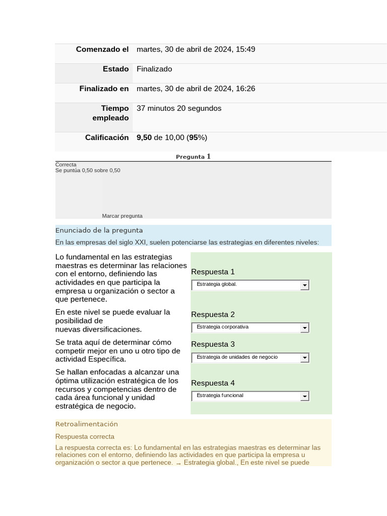 DD014 Examen-Direccion-Y-Planificacion-Estrategica V4 | PDF | Business | Planificación