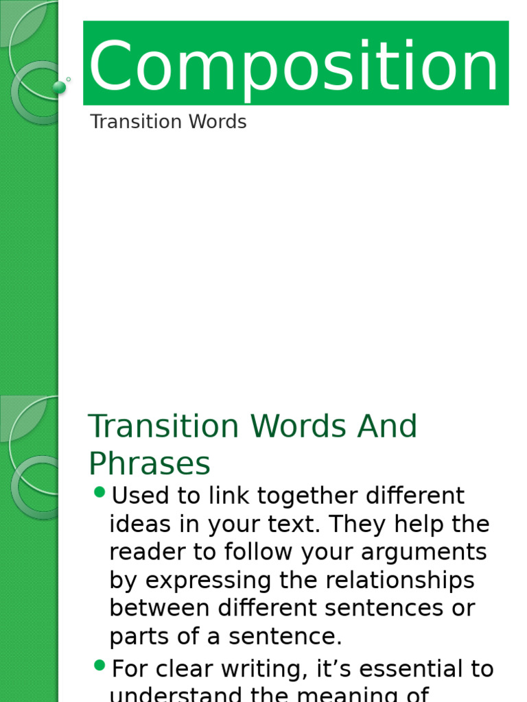 Conflict Transition Words | PDF | Sentence (Linguistics) | Syntax