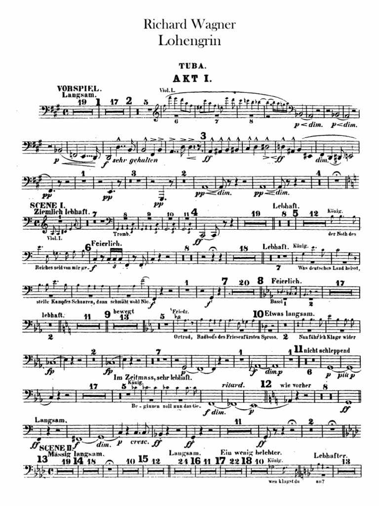 Wagner - Lohengrin - Tuba | PDF